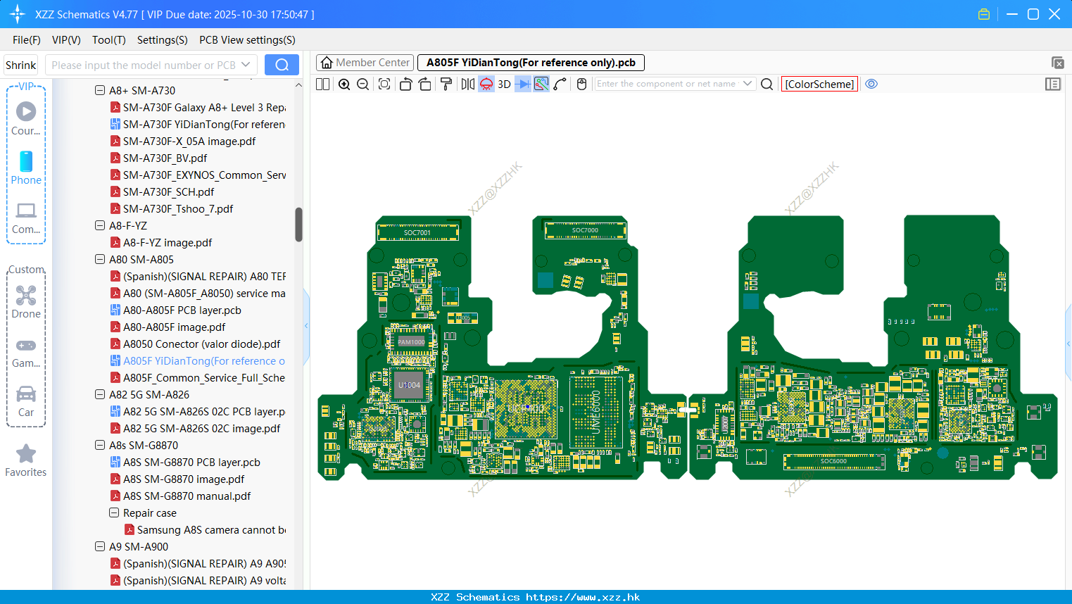 Samsung A805F bitmap(For Reference Only) - XZZ Schematics