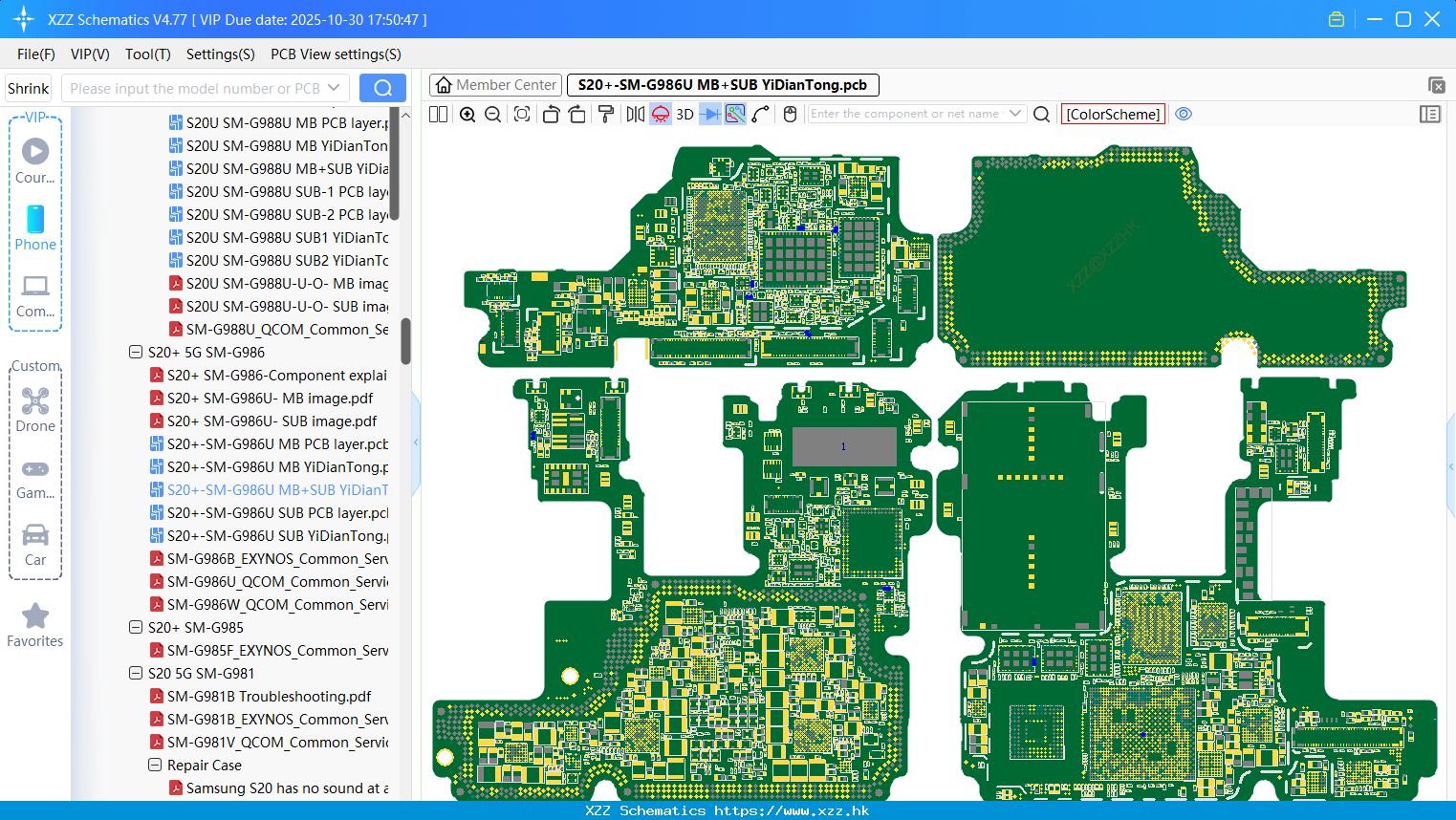 Samsung S20+-SM-G986U MB+SUB bitmap - XZZ Schematics