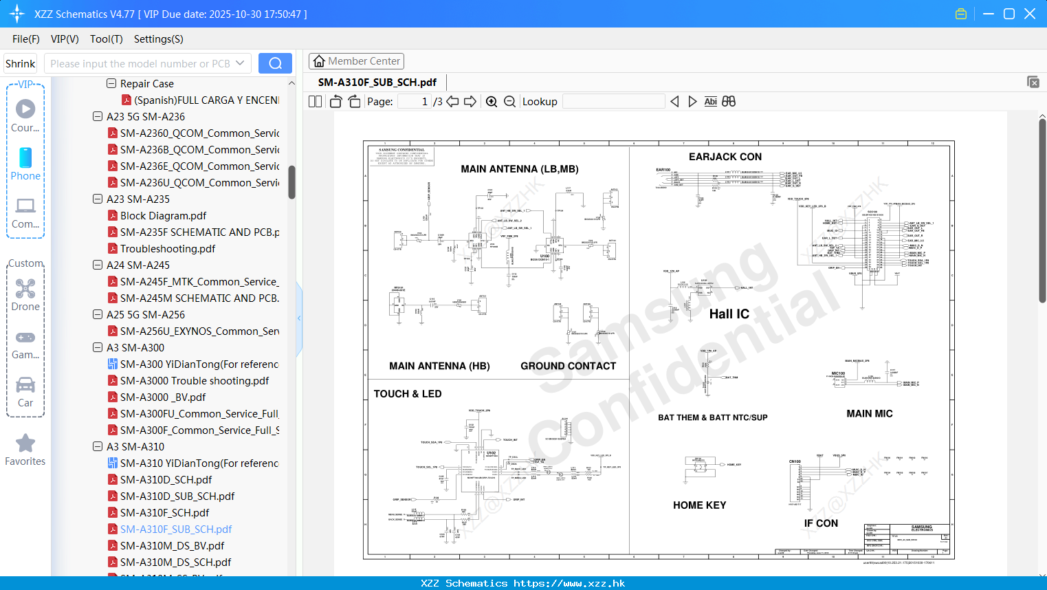 Samsung SM-A310F_SUB_SCH - XZZ Schematics