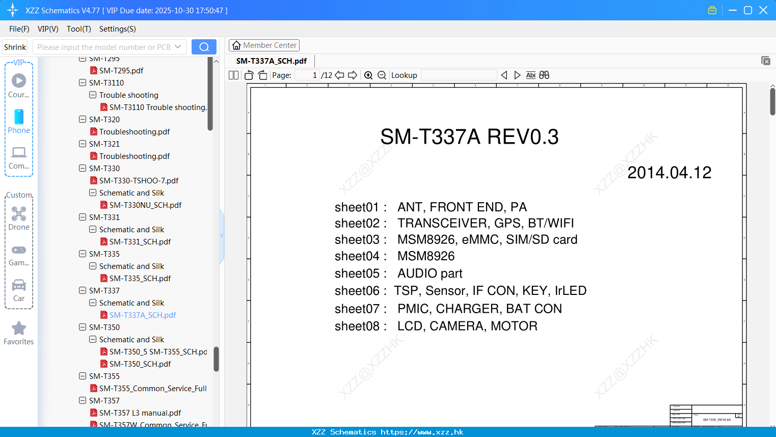 Samsung SM-T337A_SCH - XZZ Schematics
