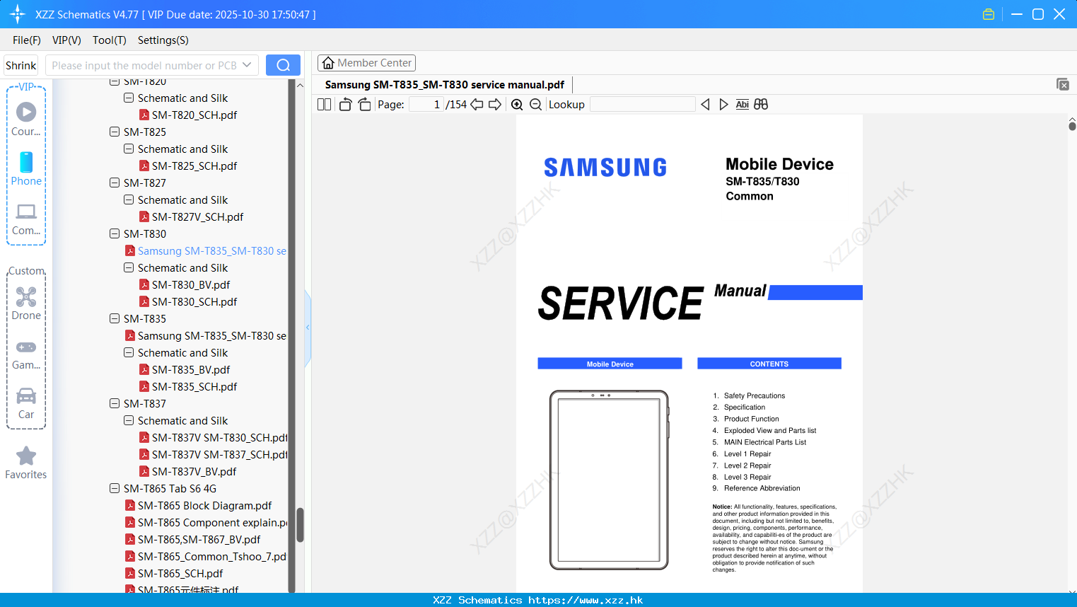 Samsung SM-T835_SM-T830 Service Manual - XZZ Schematics