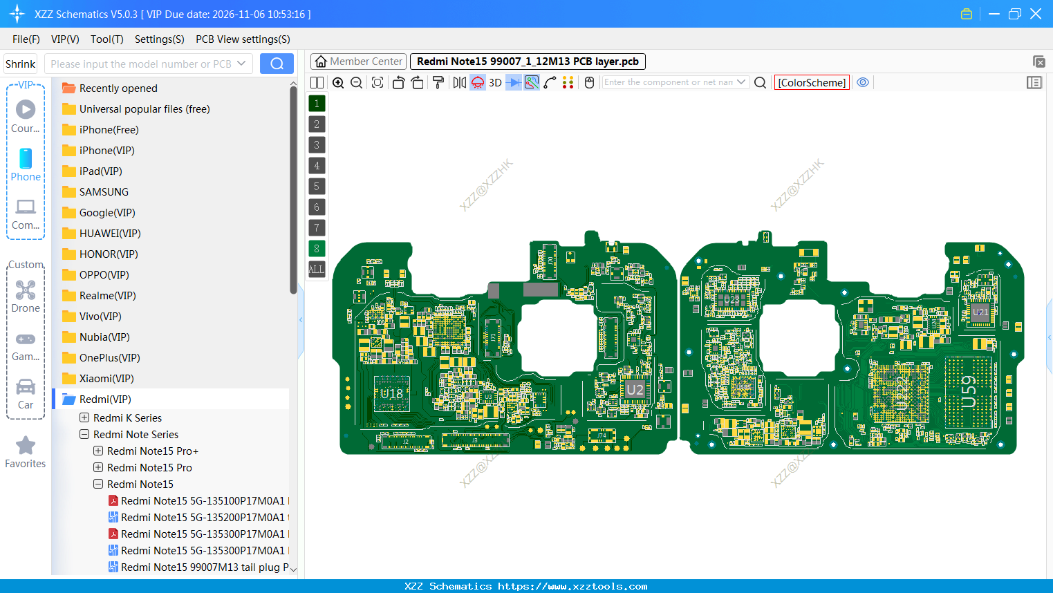 Xiaomi Redmi Note15 99007_1_12M13 PCB Layer - XZZ Schematics